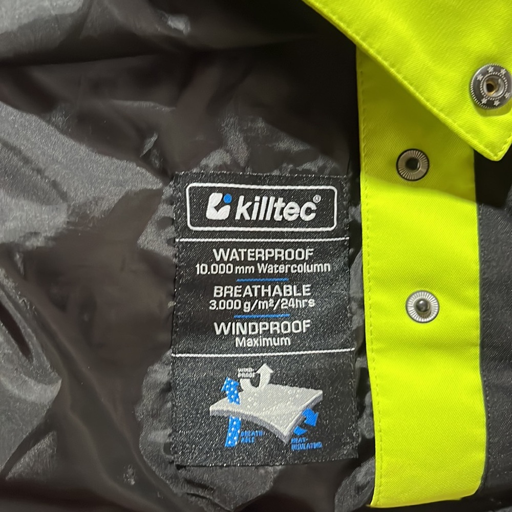 Men's Killtec Den Insulated Ski Jacket In Black & Gra… - Gem